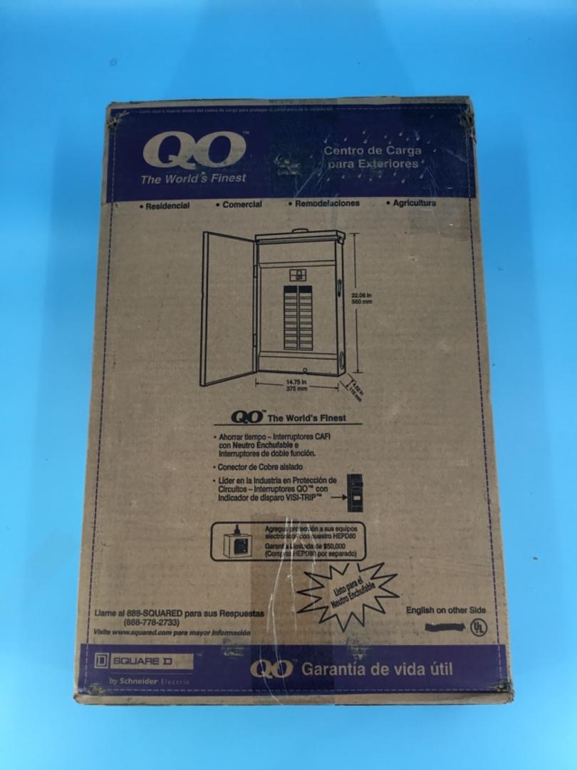 Schneider Electric Square D QO120M100PRM 20 Spaces, 20 Circuits, 100 A