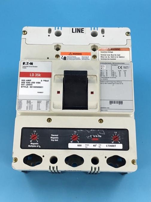 LD3600F Eaton Industrial Circuit Breaker Frame 3 Pole 600 Amp 600V