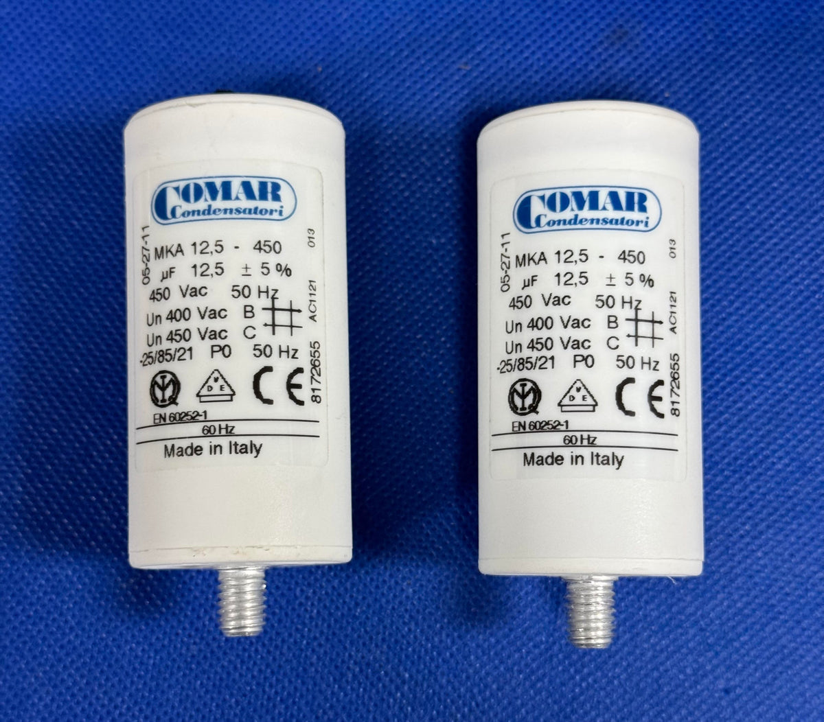 Comar Condensatori Motor Start Capacitor 450VAC EN60252-1 (Cut Cord ...