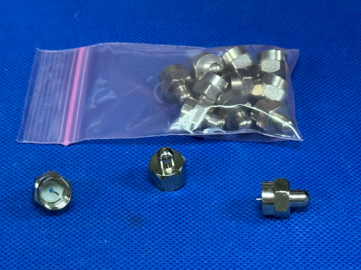 10 Pack F-Type 75 Ohm Terminator with Resistor Coax Coaxial Cable Conn ...