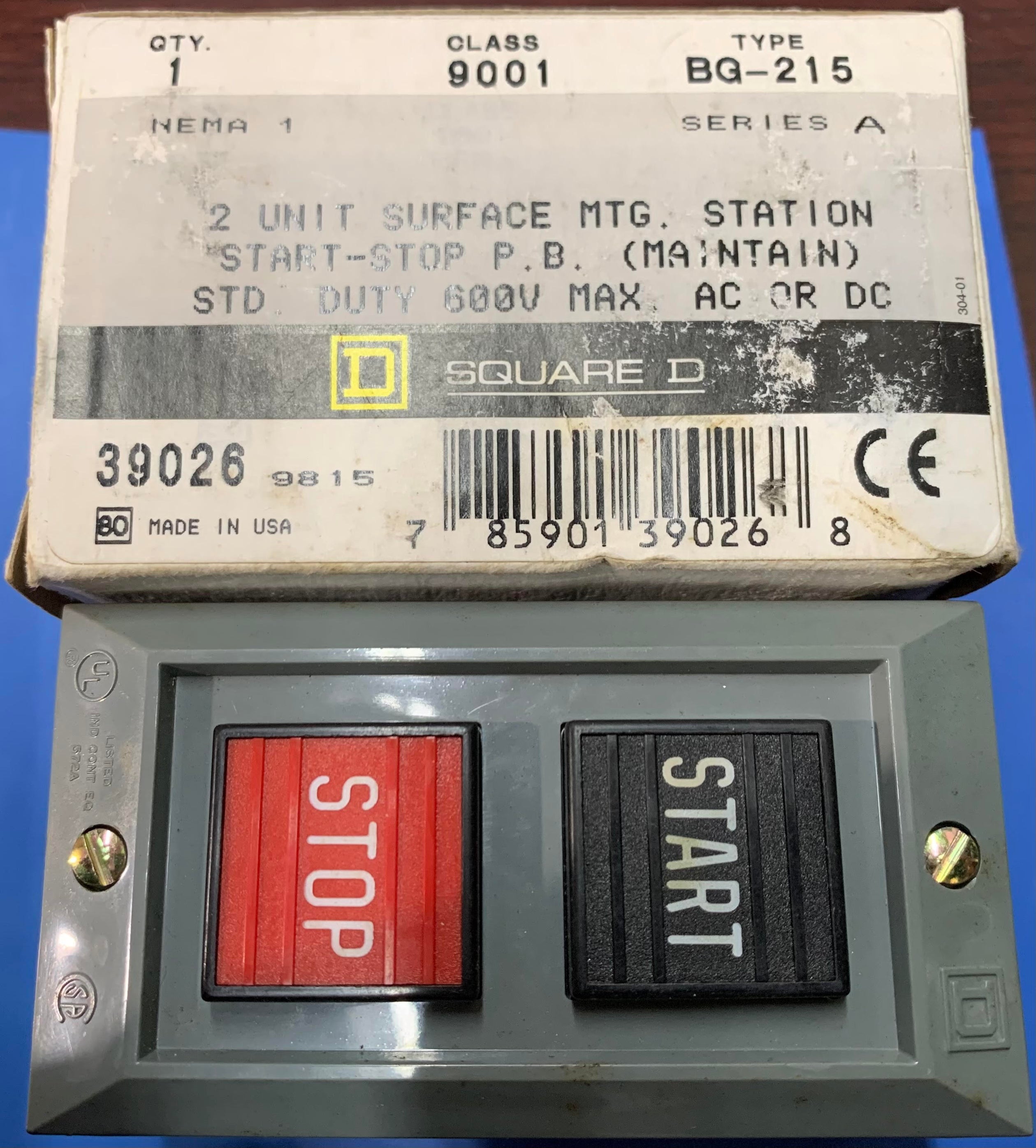 SQUARE D 9001BG215 PUSH BUTTON STATION — EcoTech Solutions Inc.