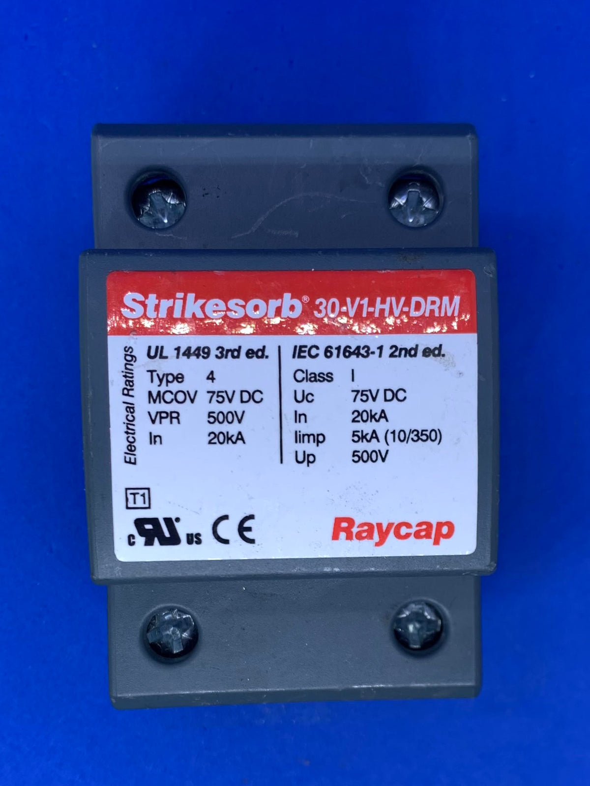 RayCap Strikesorb 30-V1-HV-DRM Surge Protective Device 75V DC 550V 20k