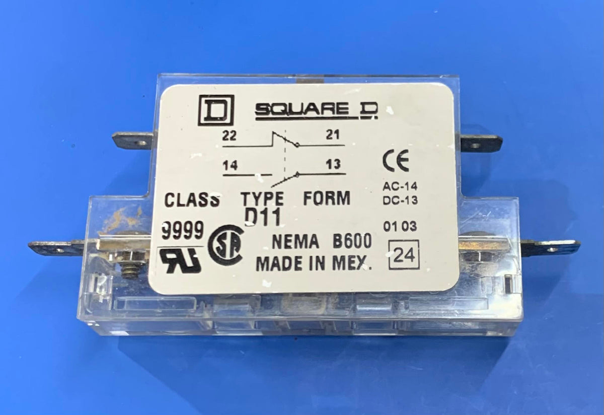 Square D Relay NEMA B600 Type D11 9846