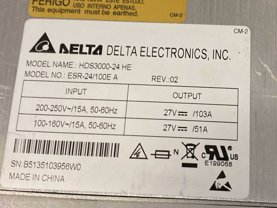 ESR-24/100D A DELTA LINEAR PECO II 27 VDC MODULAR RECTIFIER MODULE (Re ...
