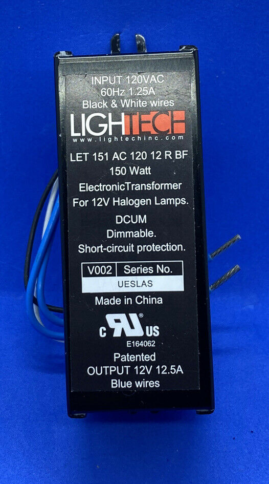 LighTech LET-151-BF Electrical Transformer 24V 150W Electronic Dimmabl
