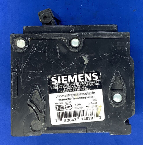 Siemens Q230 2 Pole 30 Amp Circuit Breaker Type QP