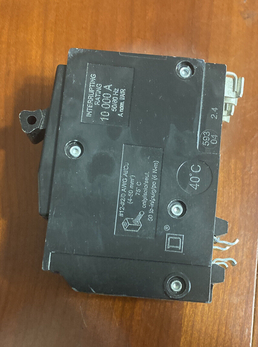 Square D QO2100 2-Pole 100-Amp 120/240V Plug-In Circuit Breaker QO2100 ...