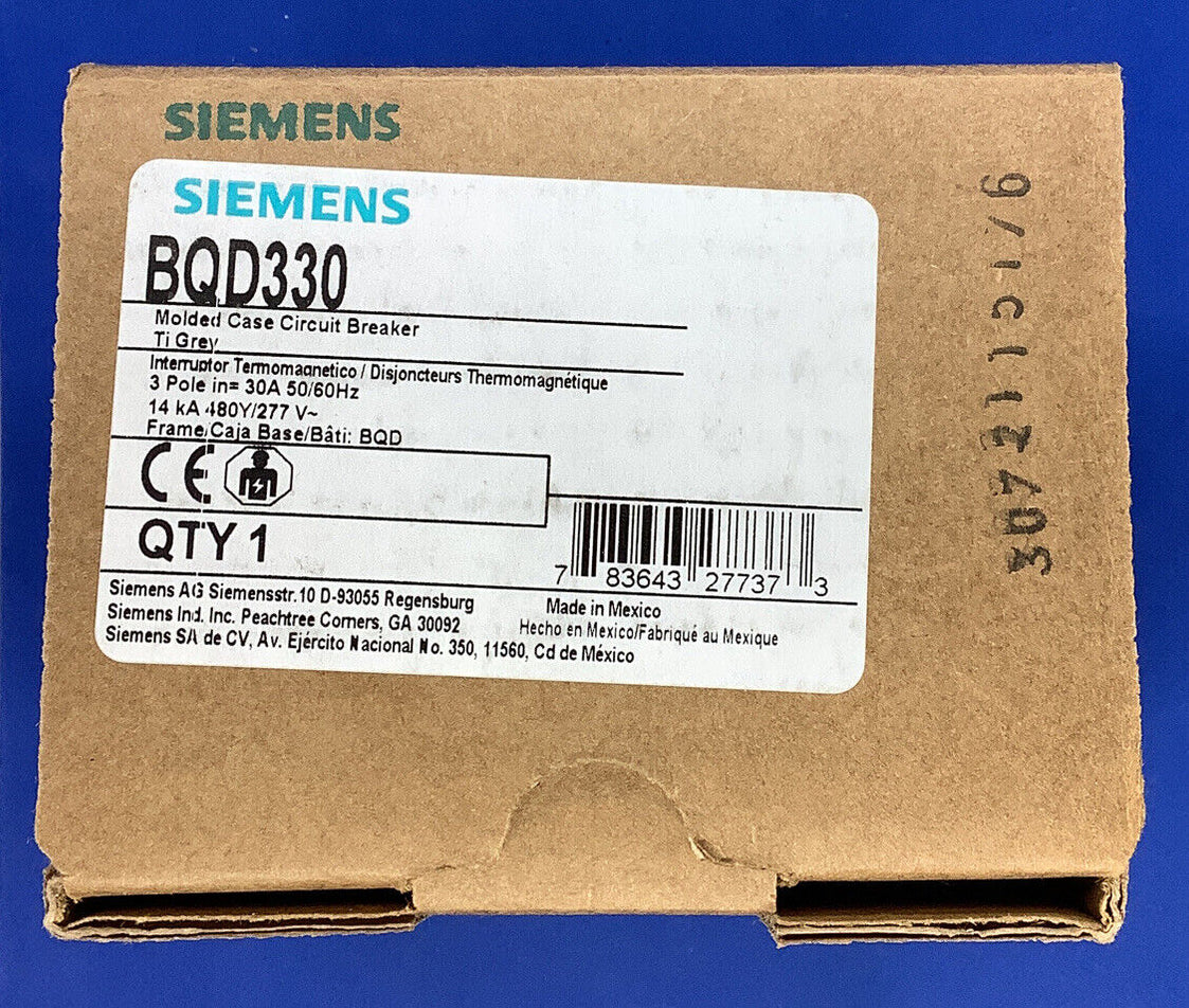 BQD330 Panel board Bolt-on Type BQD Circuit Breakers by SIEMENS